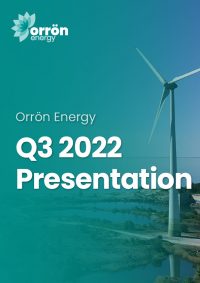 Orrön Energy, an independent, publicly listed renewable energy company
