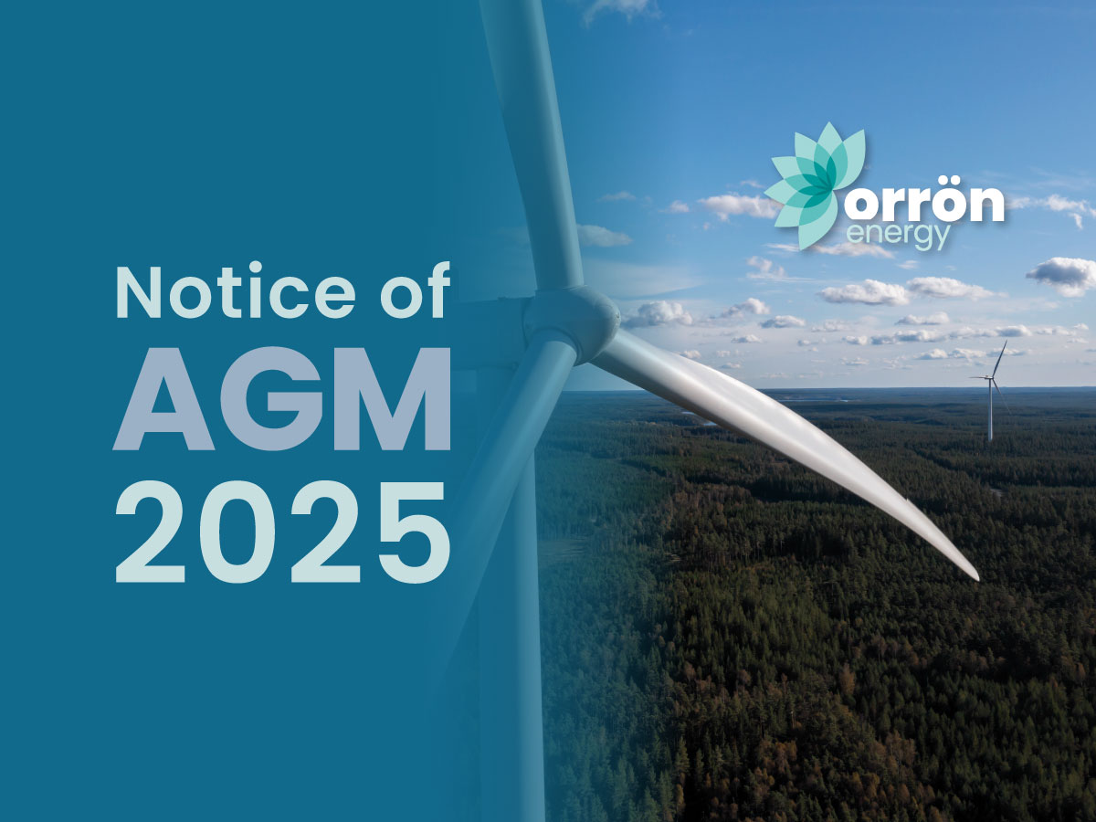Notice of the Annual General Meeting of Orrön Energy AB - Orron Energy