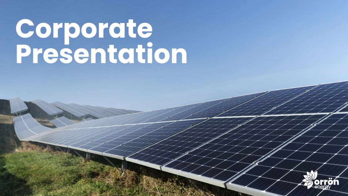 Financial Reports & Presentations - Orron Energy